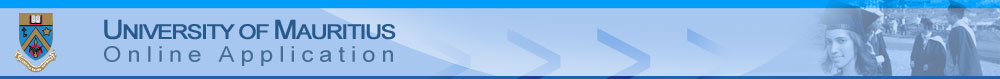 Welcome to the Online Application System for the University of Mauritius